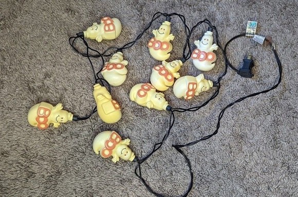 Holiday | Vintage Halloween Blow Mold 1 Ghosts Boo String ...